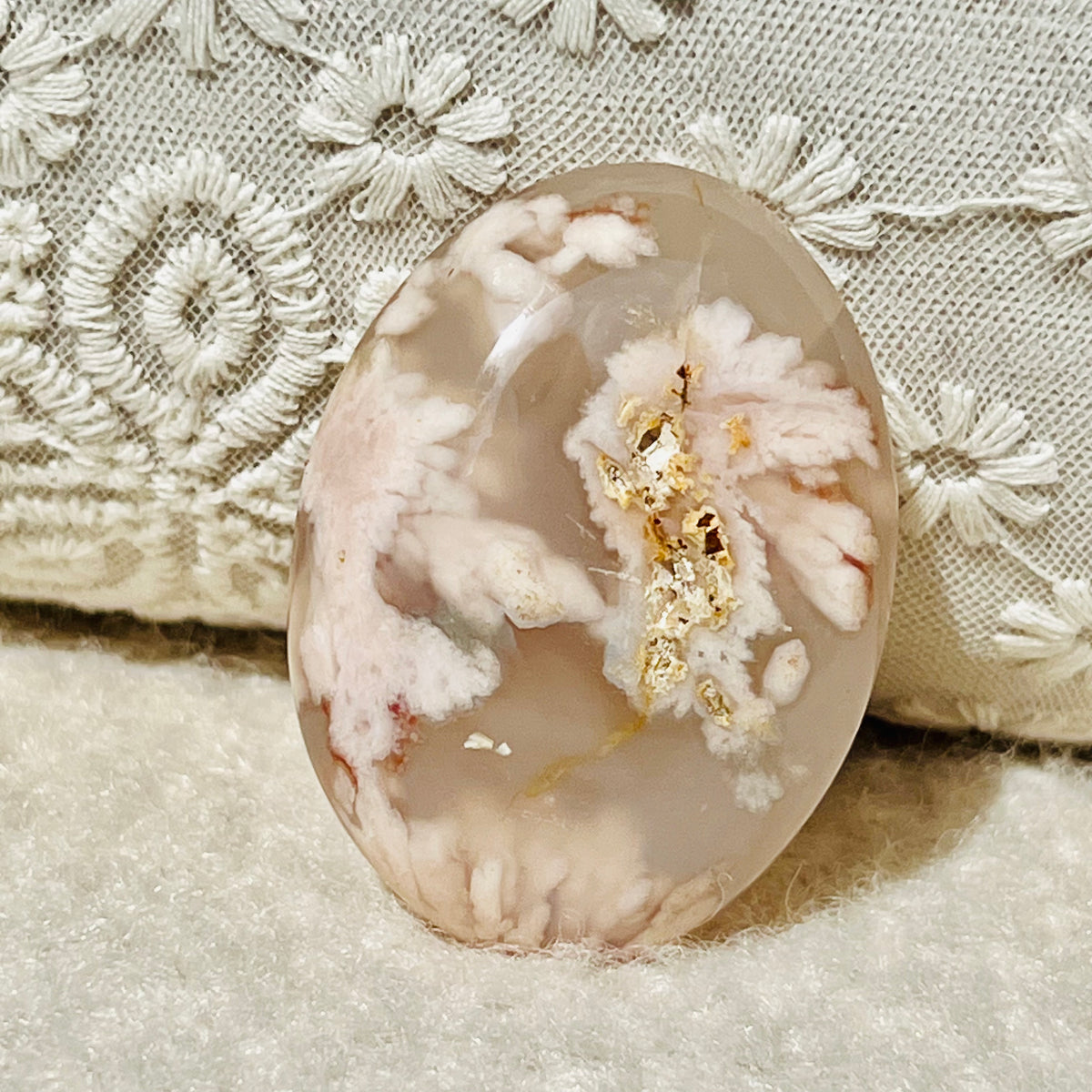 Palmstone agat coral floare rosu m16 – DRUZY