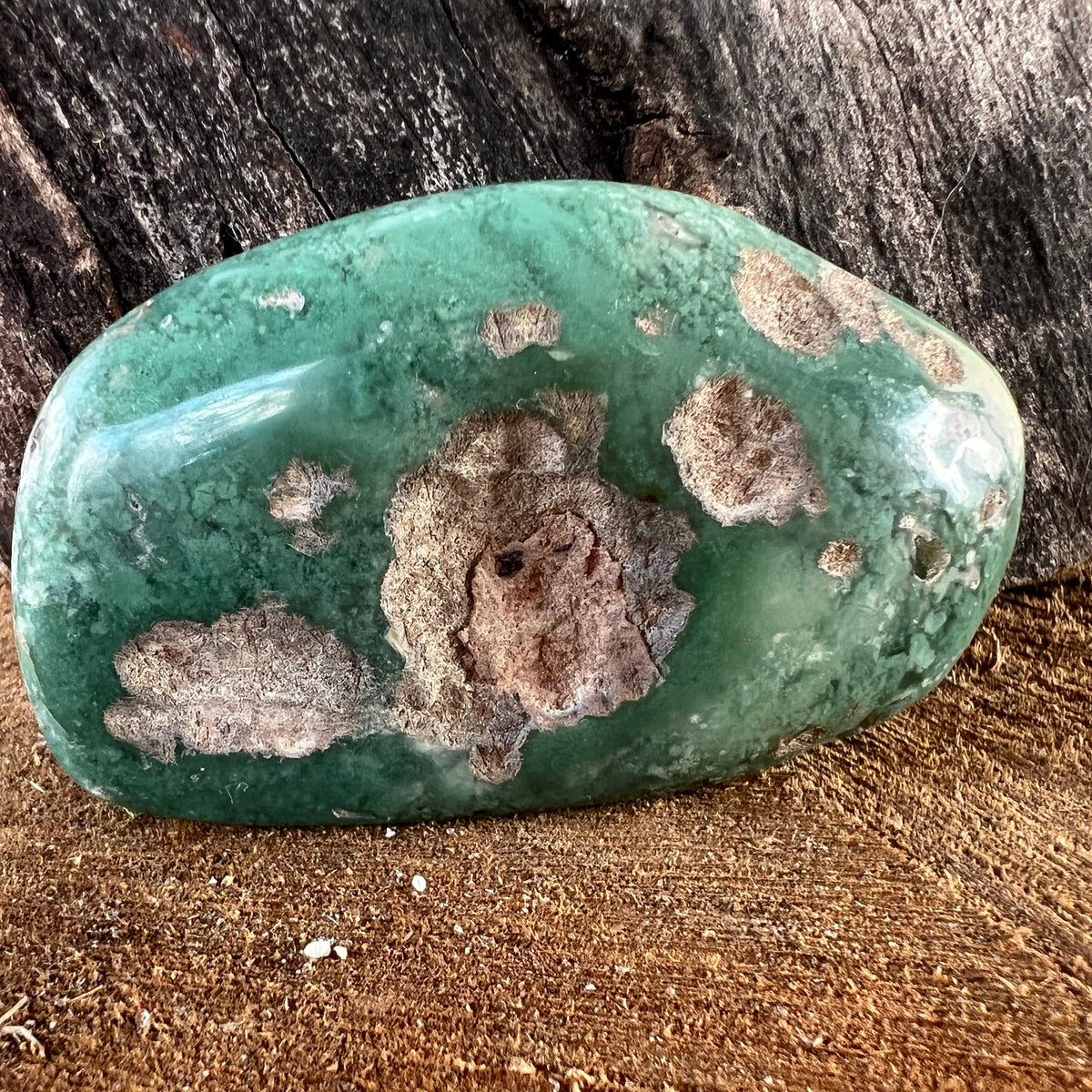 Crisopraz smarald palmstone model 9 din Zimbabwe – DRUZY