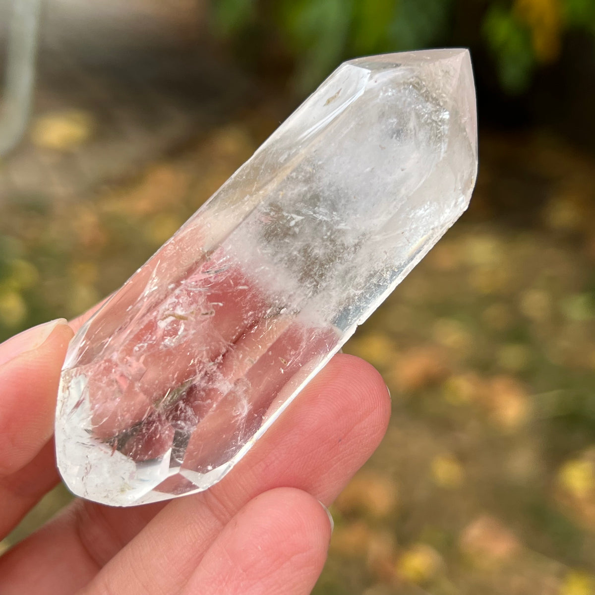 Dublu varf cuart incolor, cuart de stanca din Madagascar model 5 – DRUZY