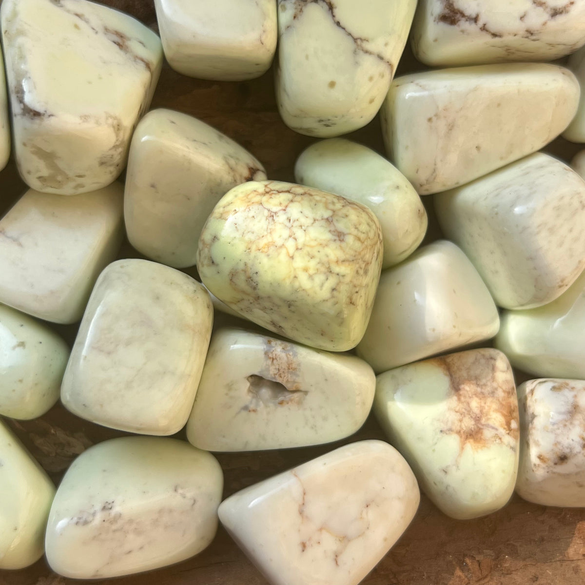 Crisopraz lamaie piatra rulata mini – DRUZY
