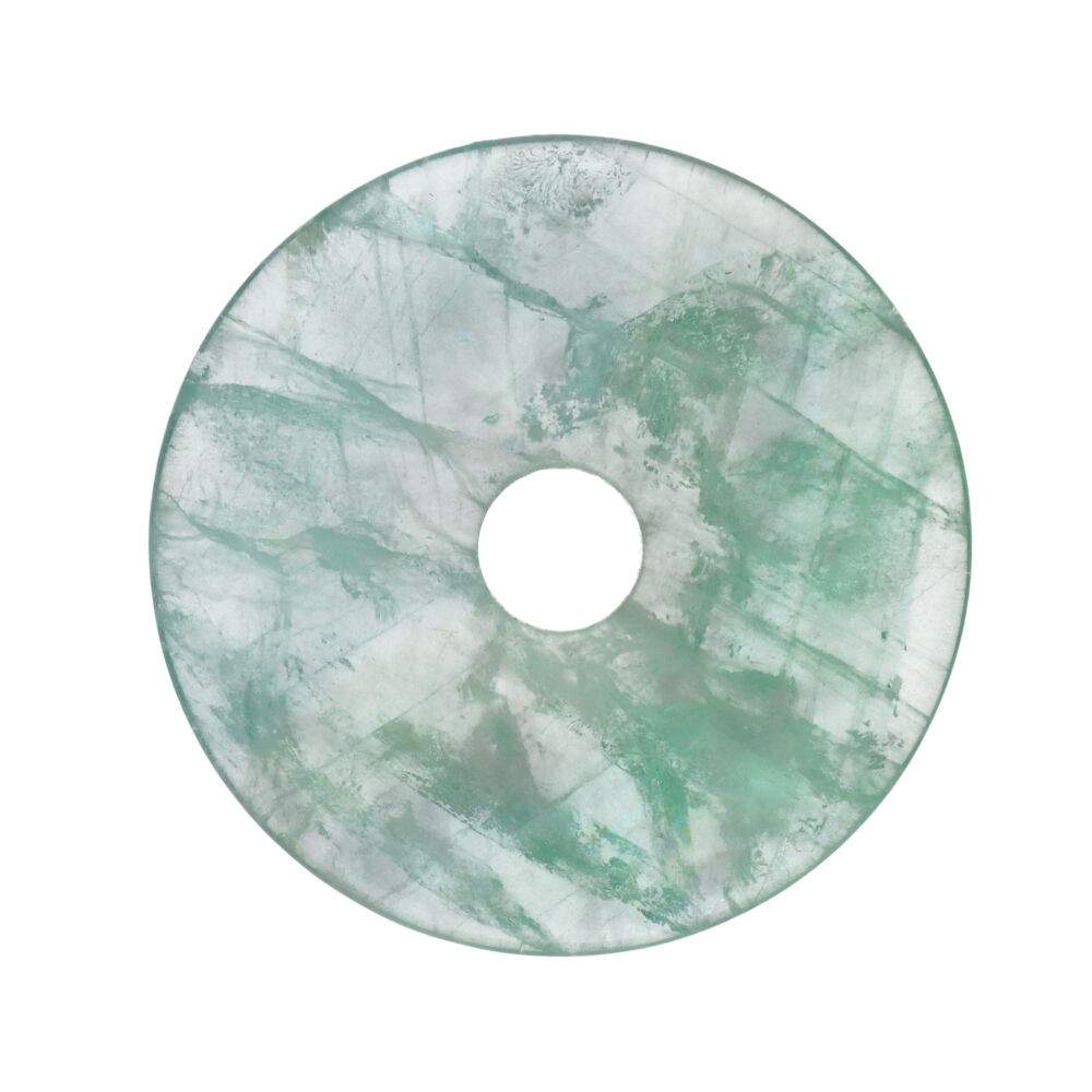 Pandantiv piatra pi donut fluorit verde – DRUZY