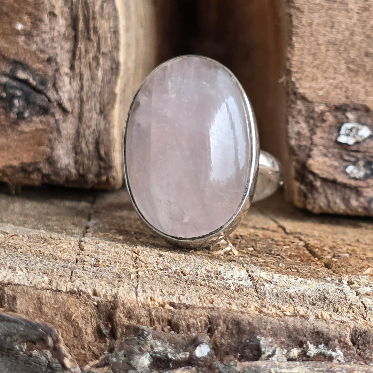 Inel argint cuart roz | ROSE 4 – DRUZY